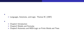 Monadic second-order logic | PPT