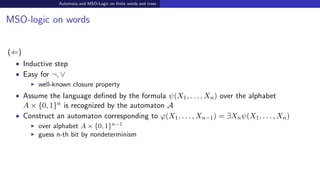 Monadic second-order logic | PPT
