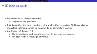 Monadic second-order logic | PPT