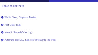 Monadic second-order logic | PPT