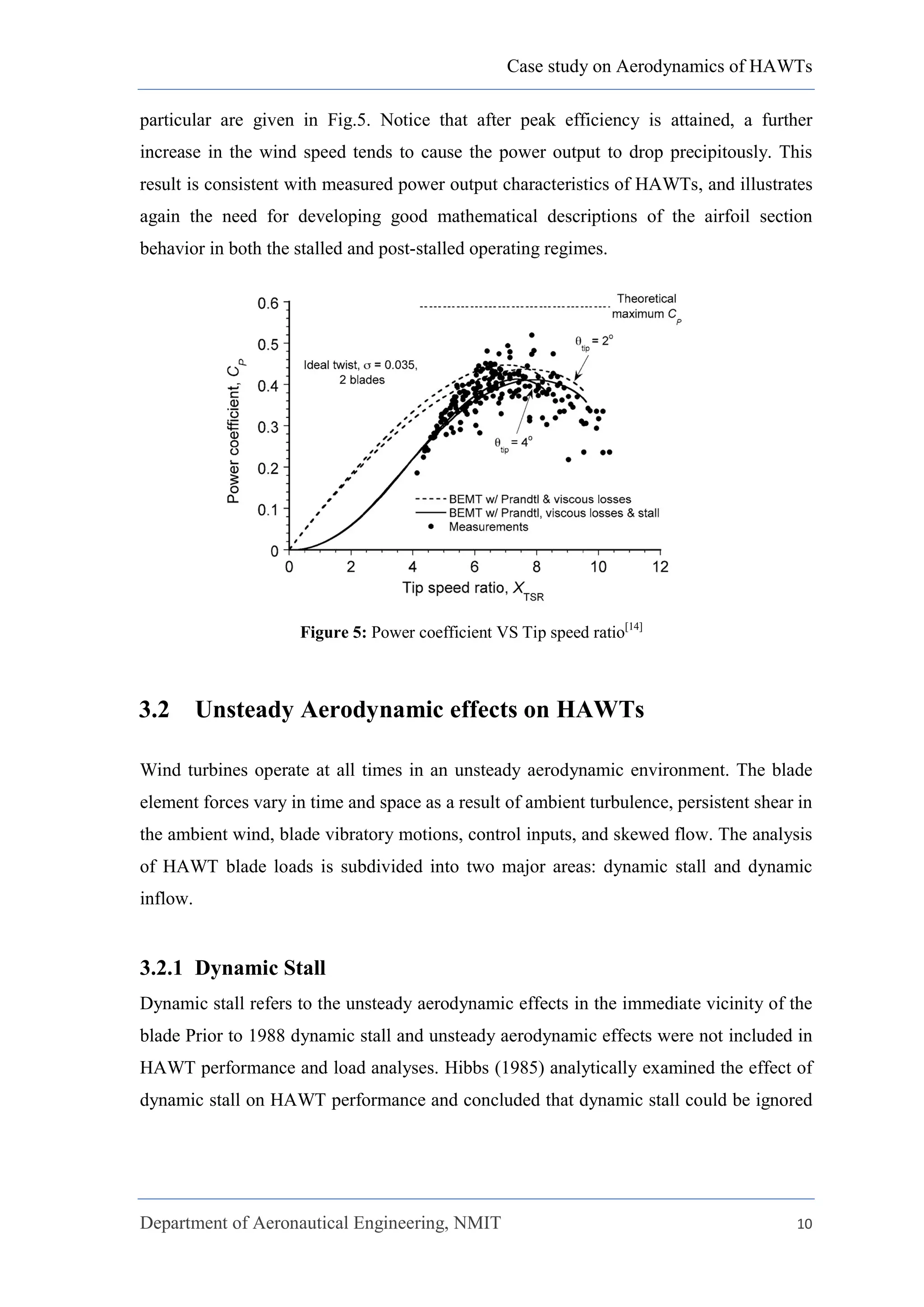 Aerodynamics of Horizontal Axis Wind Turbine | PDF