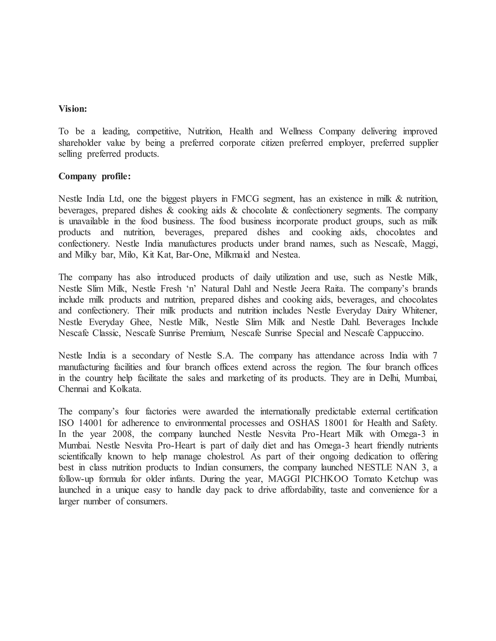 Nestle Report | DOCX