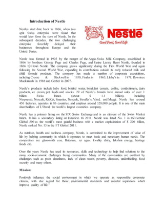 Nestle Report | DOCX