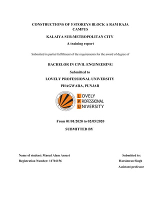 CIvil Engineering Training Report | PDF