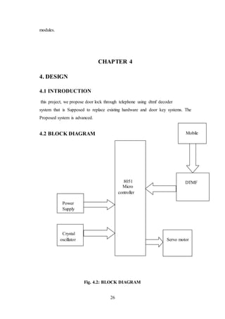 Smart DoorLock System using DTMF | DOC