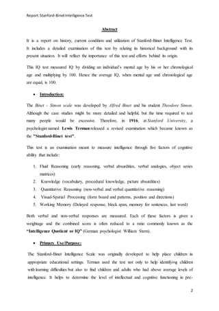 “Stanford-Binet Intelligence Test” | DOCX