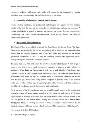 “Stanford-Binet Intelligence Test” | DOCX