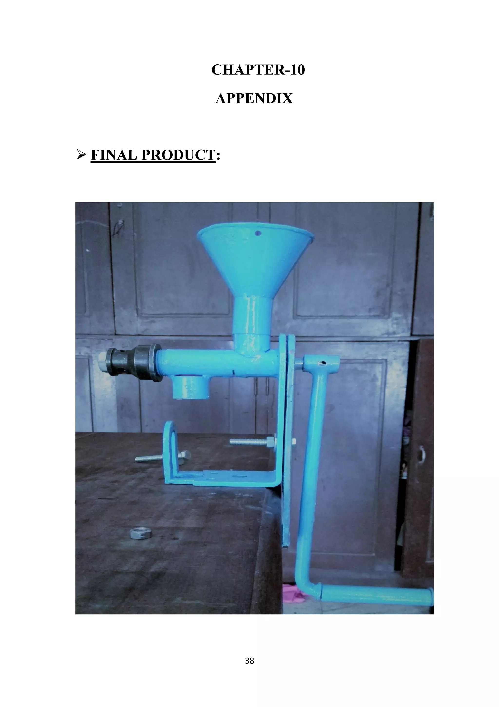 DESIGN & FABRICATION OF MANUALLY OPERATED PORTABLE OIL EXTRACTOR | PDF
