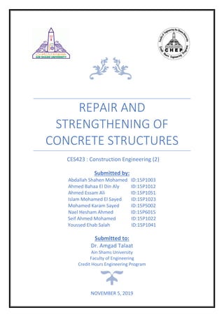 Repairing and Strengthening of Concrete structures | PDF