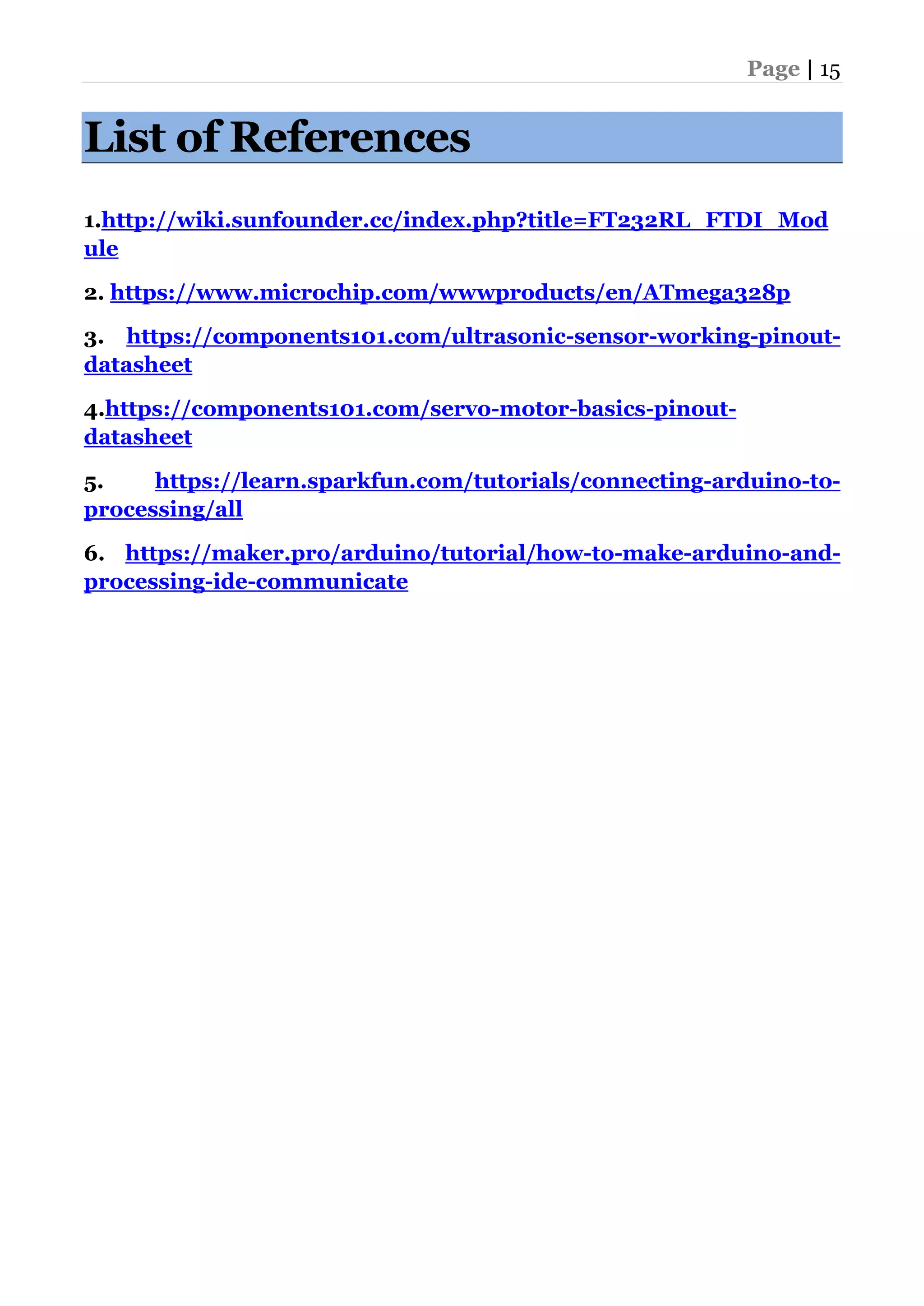 Microcontroller based Ultrasonic Radar (Microprocessors and Embedded Systems Laboratory EEE 416 ...