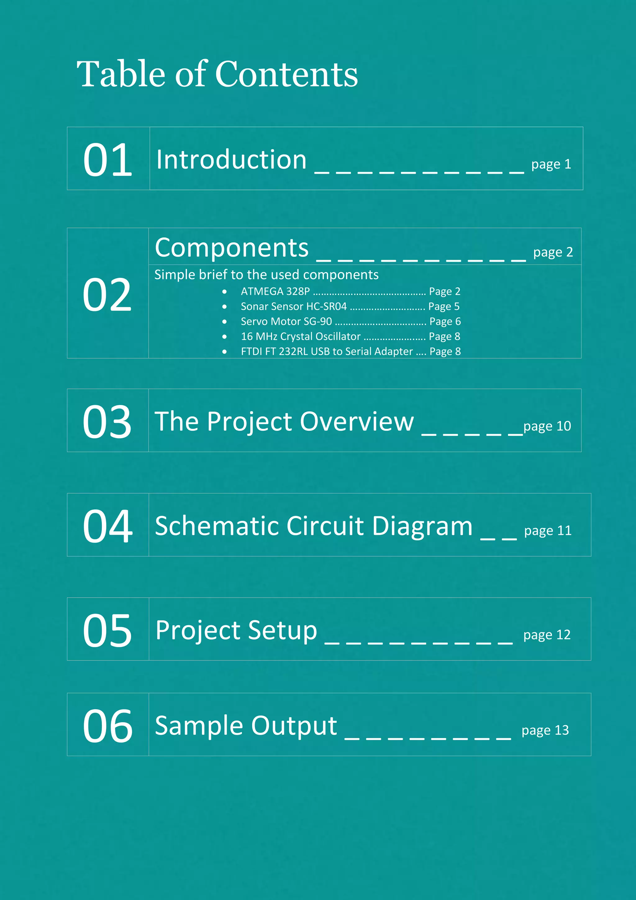 Microcontroller based Ultrasonic Radar (Microprocessors and Embedded ...