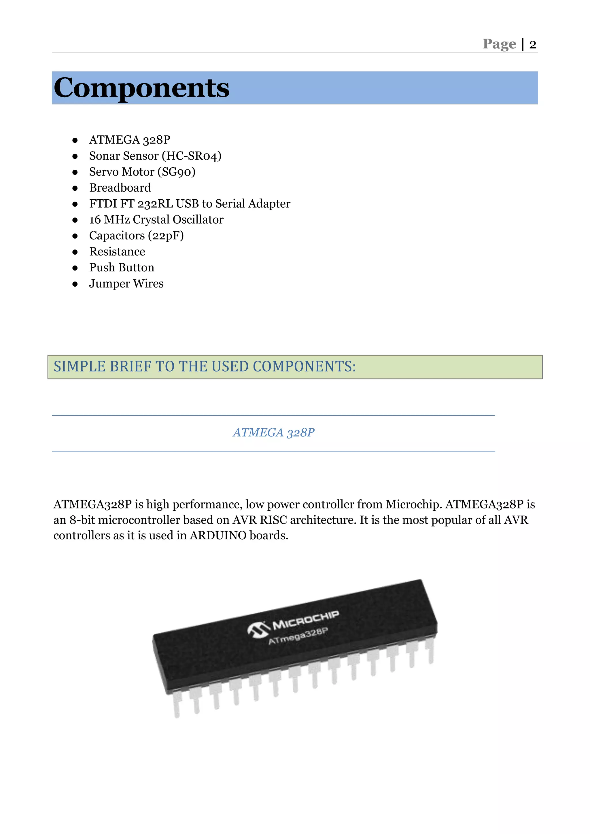 Microcontroller based Ultrasonic Radar (Microprocessors and Embedded Systems Laboratory EEE 416 ...