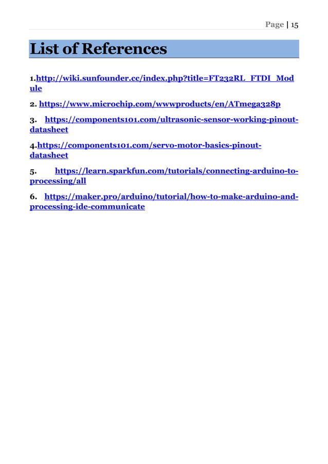 Microcontroller based Ultrasonic Radar (Microprocessors and Embedded Systems Laboratory EEE 416 ...