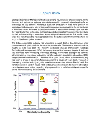 Technology Management Stratigies in the Indian Automobile Industry ...