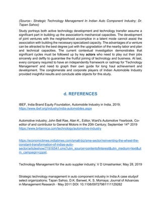 Technology Management Stratigies in the Indian Automobile Industry ...
