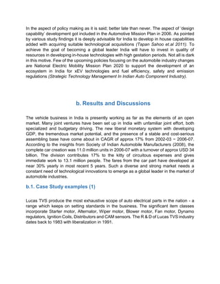 Technology Management Stratigies in the Indian Automobile Industry ...