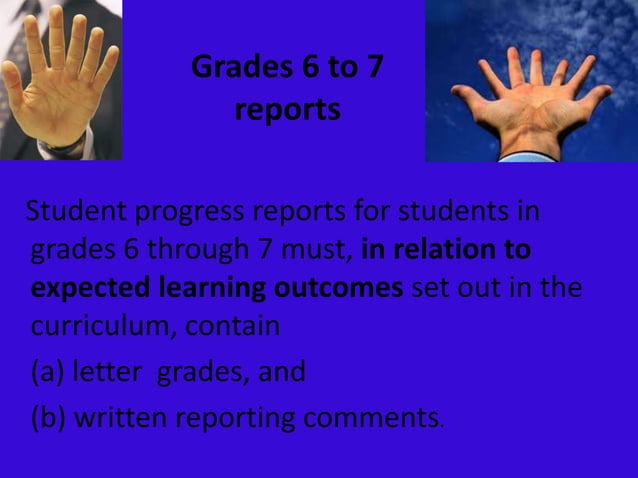 Assessment: Report cards and student led conferences | PPT