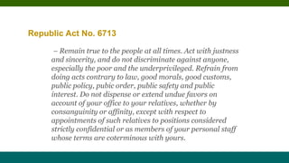 Justness & Sincerity ( RA6713) | PDF