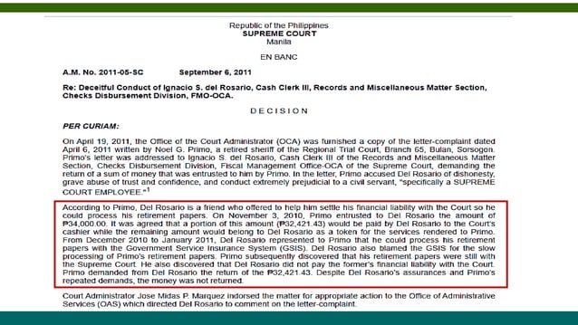 Justness & Sincerity ( RA6713) | PDF