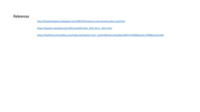 Justness & Sincerity ( RA6713) | PDF