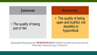 Sincerity Examples