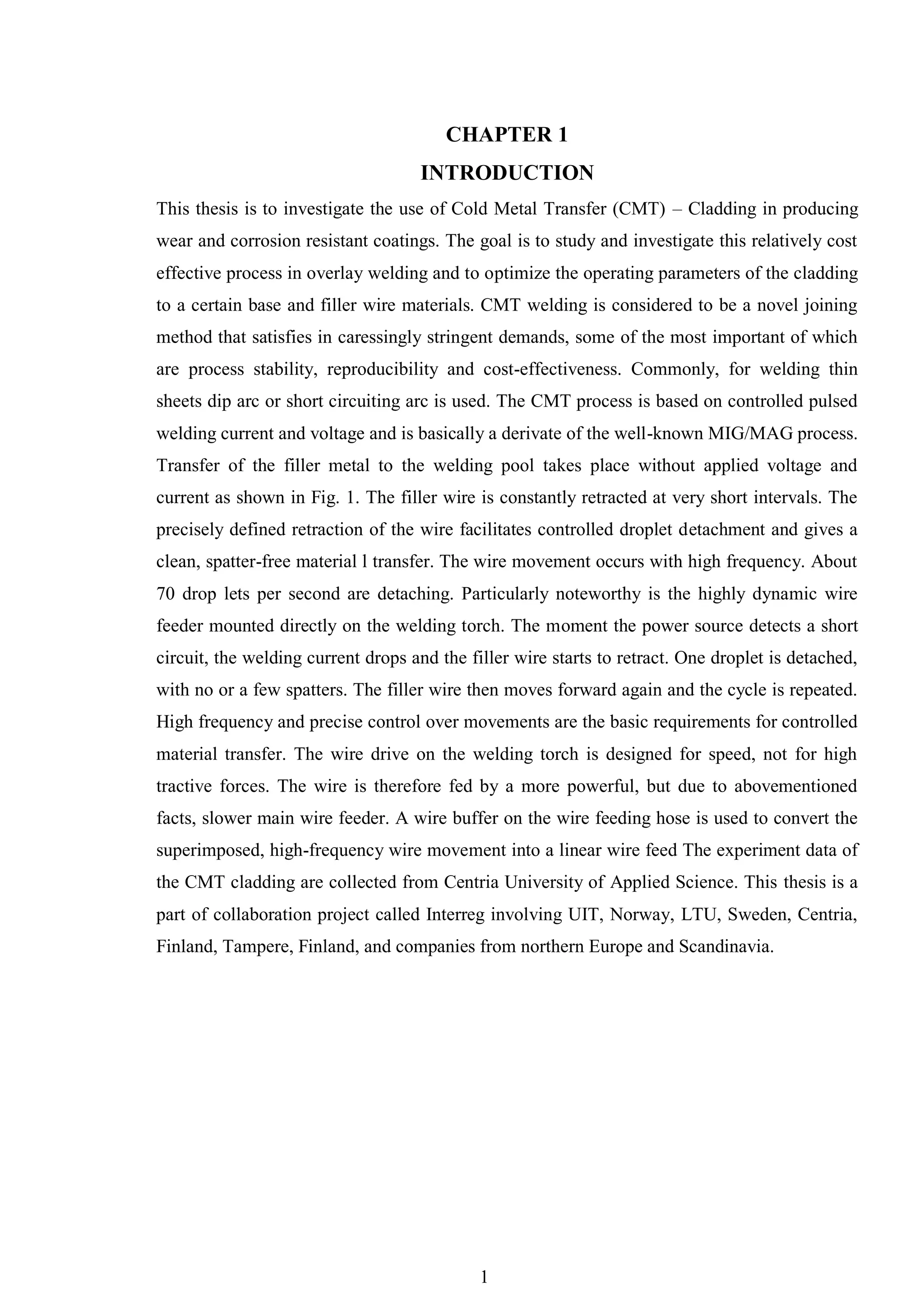 Report cold metal transfer | PDF