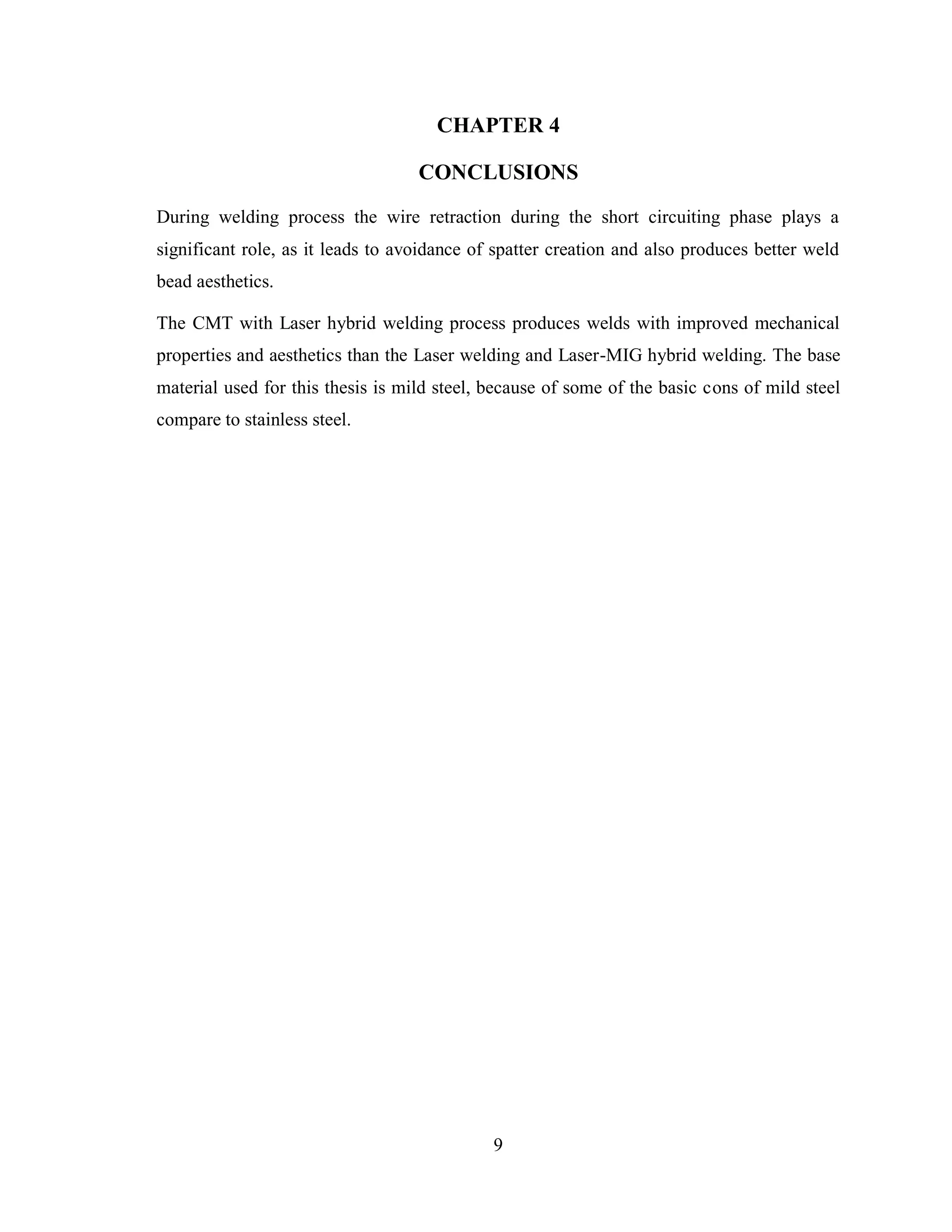 Report cold metal transfer | PDF