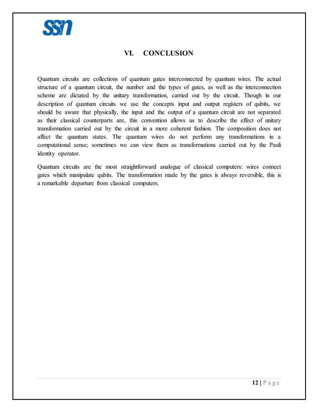Report-Implementation of Quantum Gates using Verilog | DOC Report-Implementation of Quantum Gates using Verilog | DOC