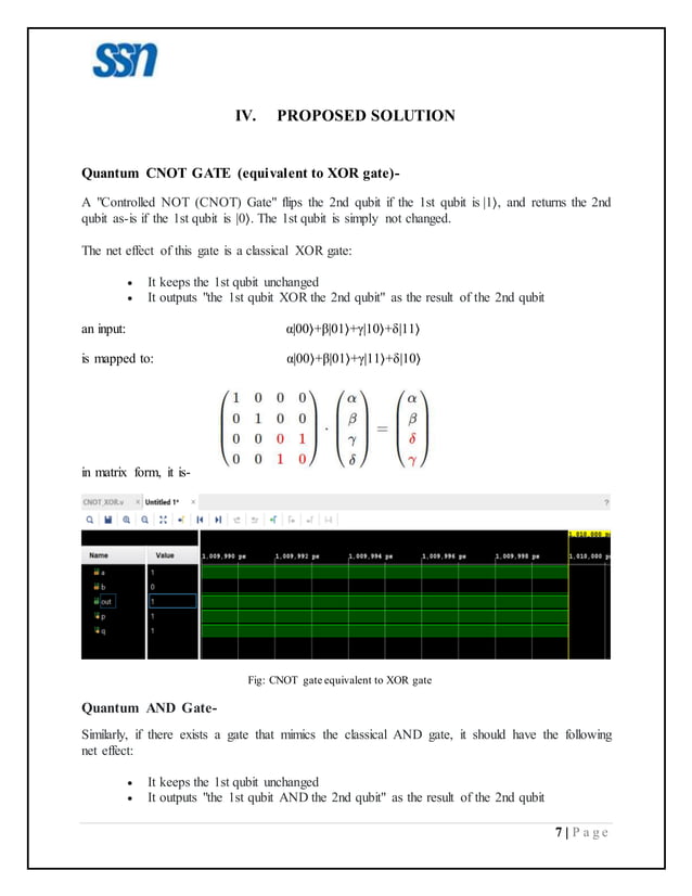 Report-Implementation of Quantum Gates using Verilog | DOC Report-Implementation of Quantum Gates using Verilog | DOC