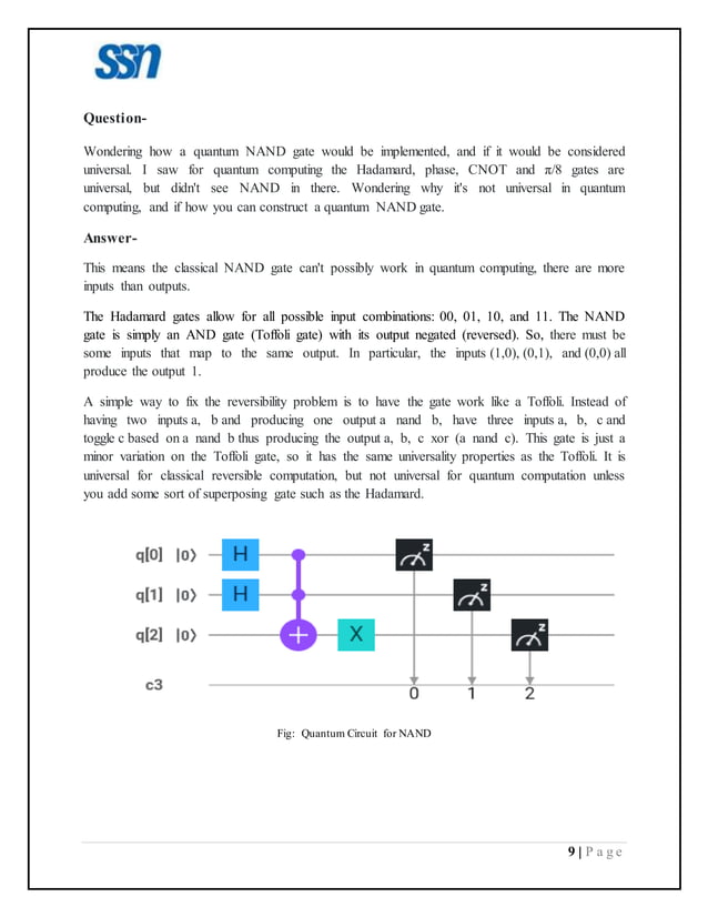 Report Implementation Of Quantum Gates Using Verilog Doc