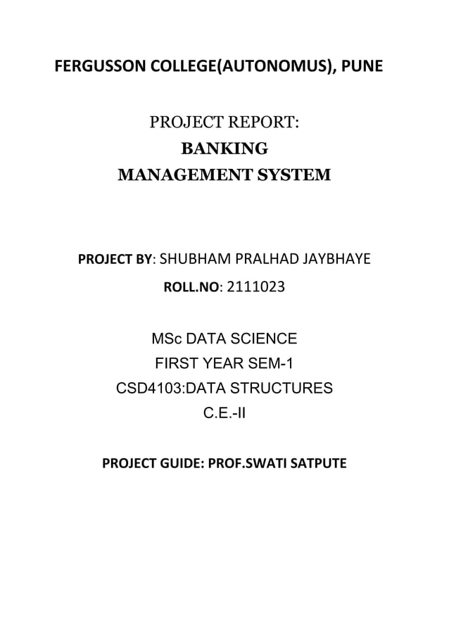 Banking Management System Report .docx