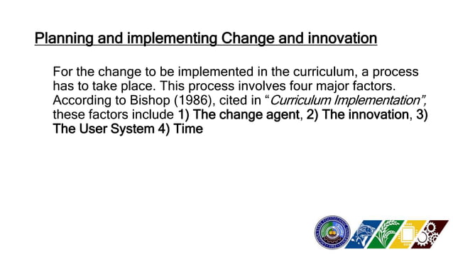 Strategies for curriculum change and innovation | PPTX | Education