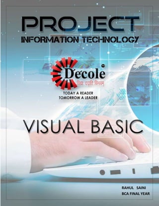 Bca Final Year VB Practical File | DOCX