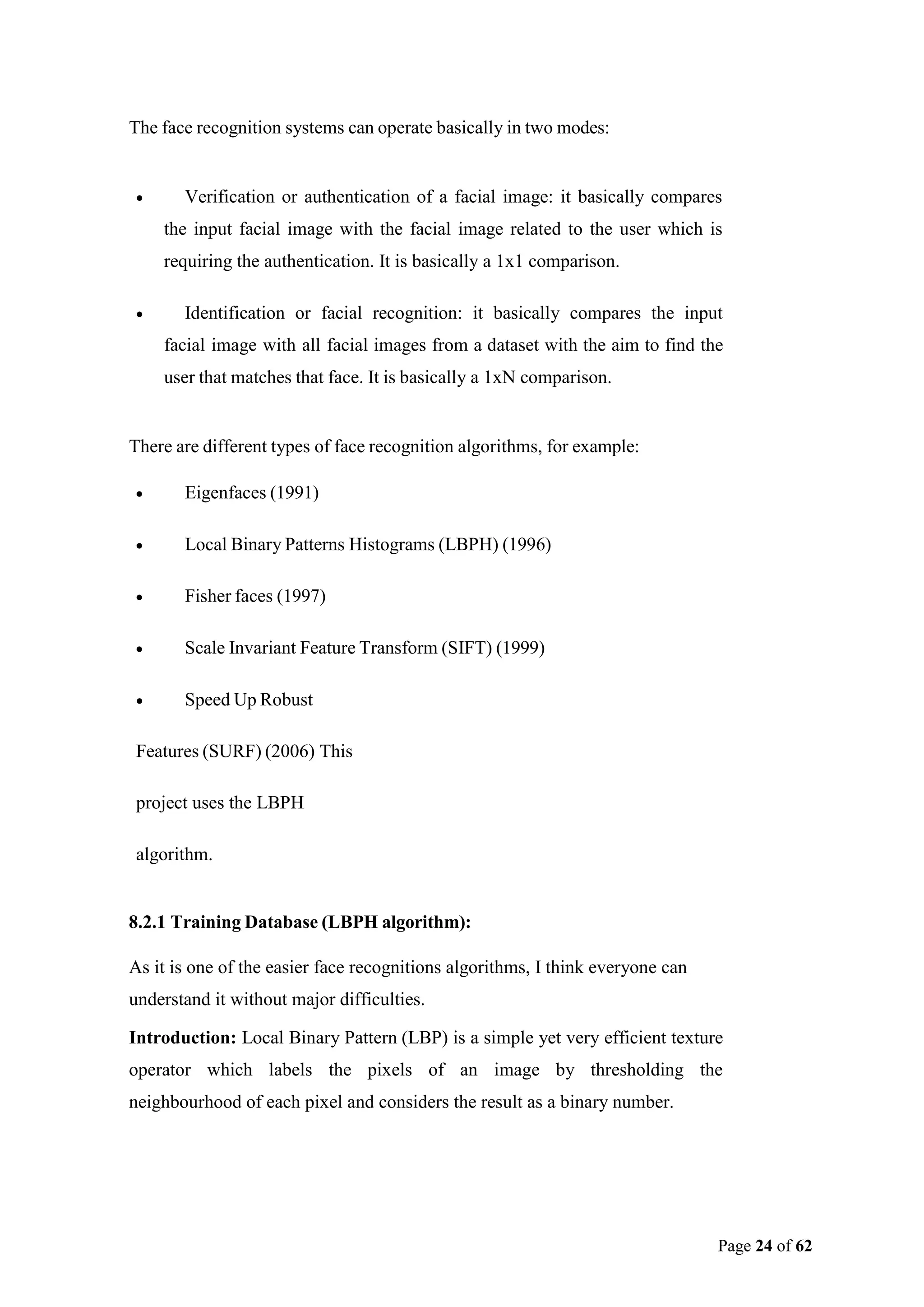 project report face recognition attendance system | DOCX