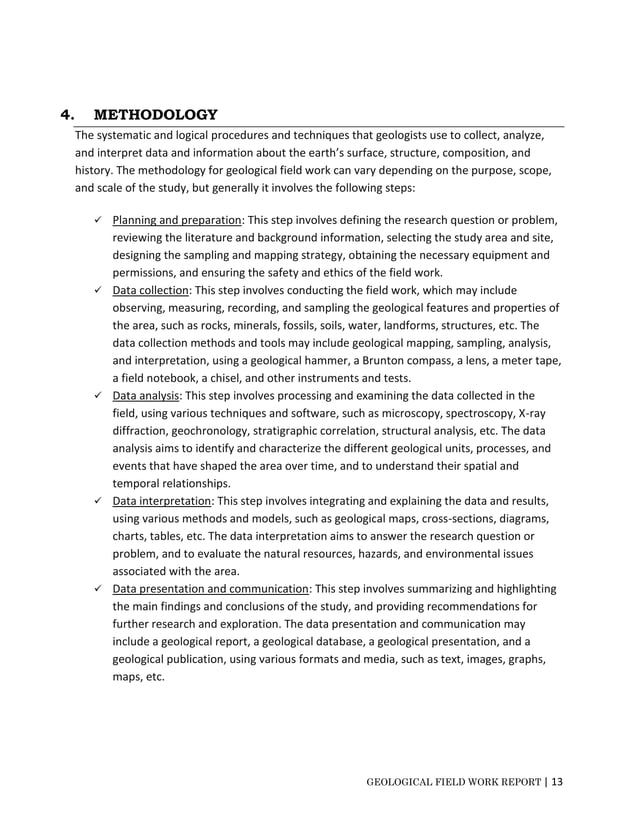 Geological Field Work Report.pdf | Geology | Science