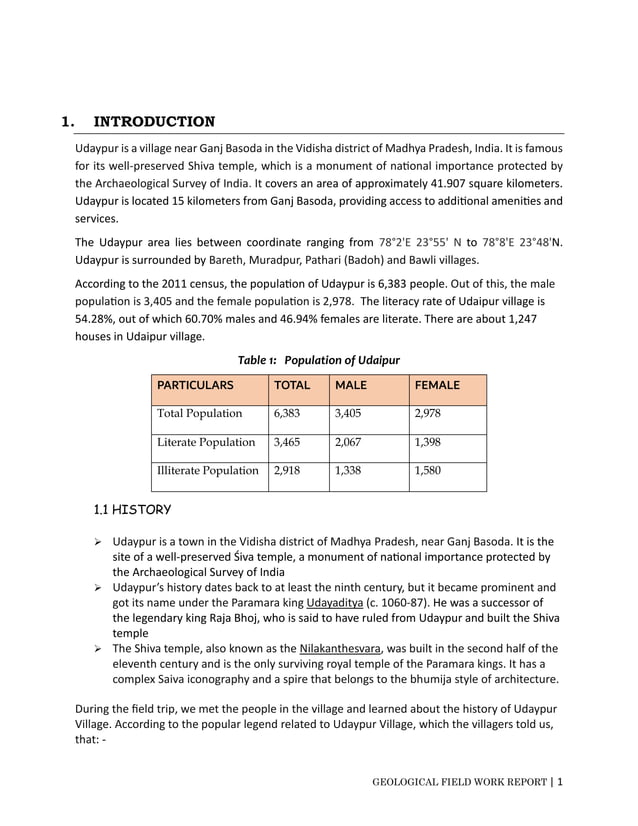 Geological Field Work Report.pdf | Geology | Science