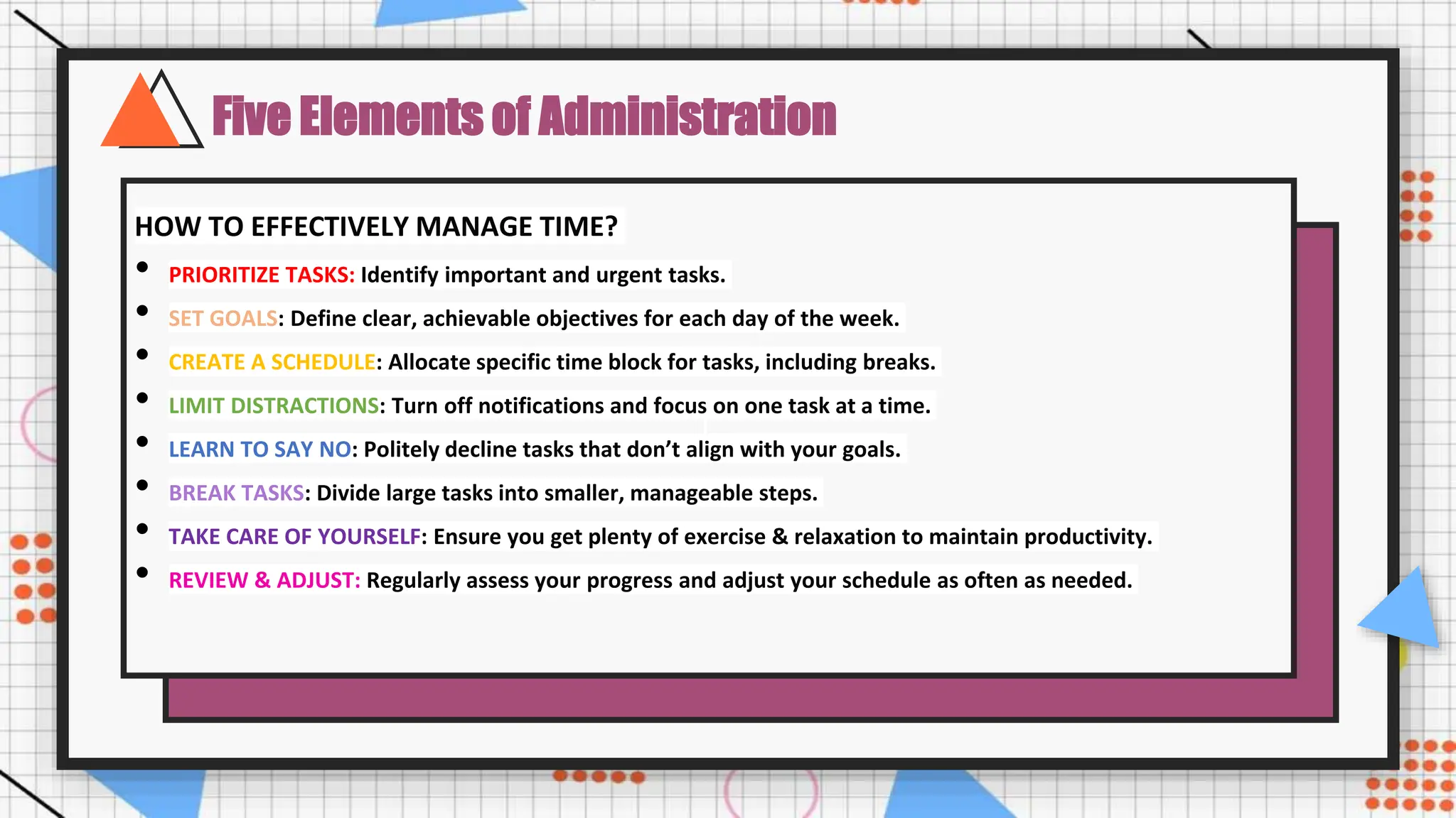 Roles, Responsibilities and Administrative Functions | PPTX