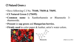 A Brief Report on Green Natural Dyes Based on Color Index | PPTX | Hair ...