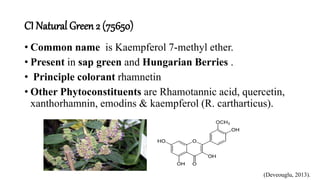 A Brief Report on Green Natural Dyes Based on Color Index | PPTX | Hair ...