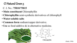 A Brief Report on Green Natural Dyes Based on Color Index | PPTX | Hair ...