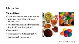 A Brief Report on Green Natural Dyes Based on Color Index | PPTX | Hair ...