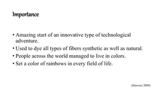 A Brief Report on Green Natural Dyes Based on Color Index | PPTX