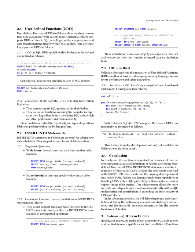 Optimizing Feldera: Integrating Advanced UDFs and Enhanced SQL Functionality for Real-Time Data ...
