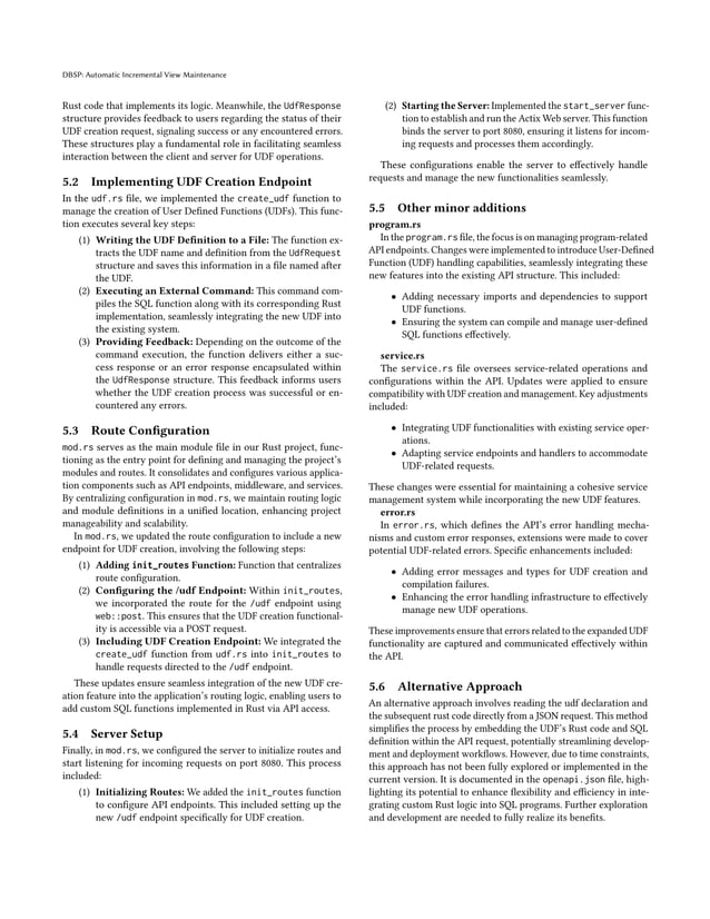 Optimizing Feldera: Integrating Advanced UDFs and Enhanced SQL Functionality for Real-Time Data ...