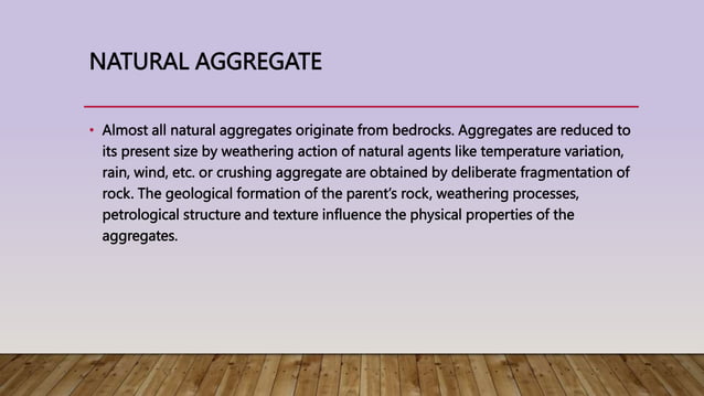 REPORT-AGGREGATE and TYPES OF AGGREGATE (1).pptx | Civil Engineering ...