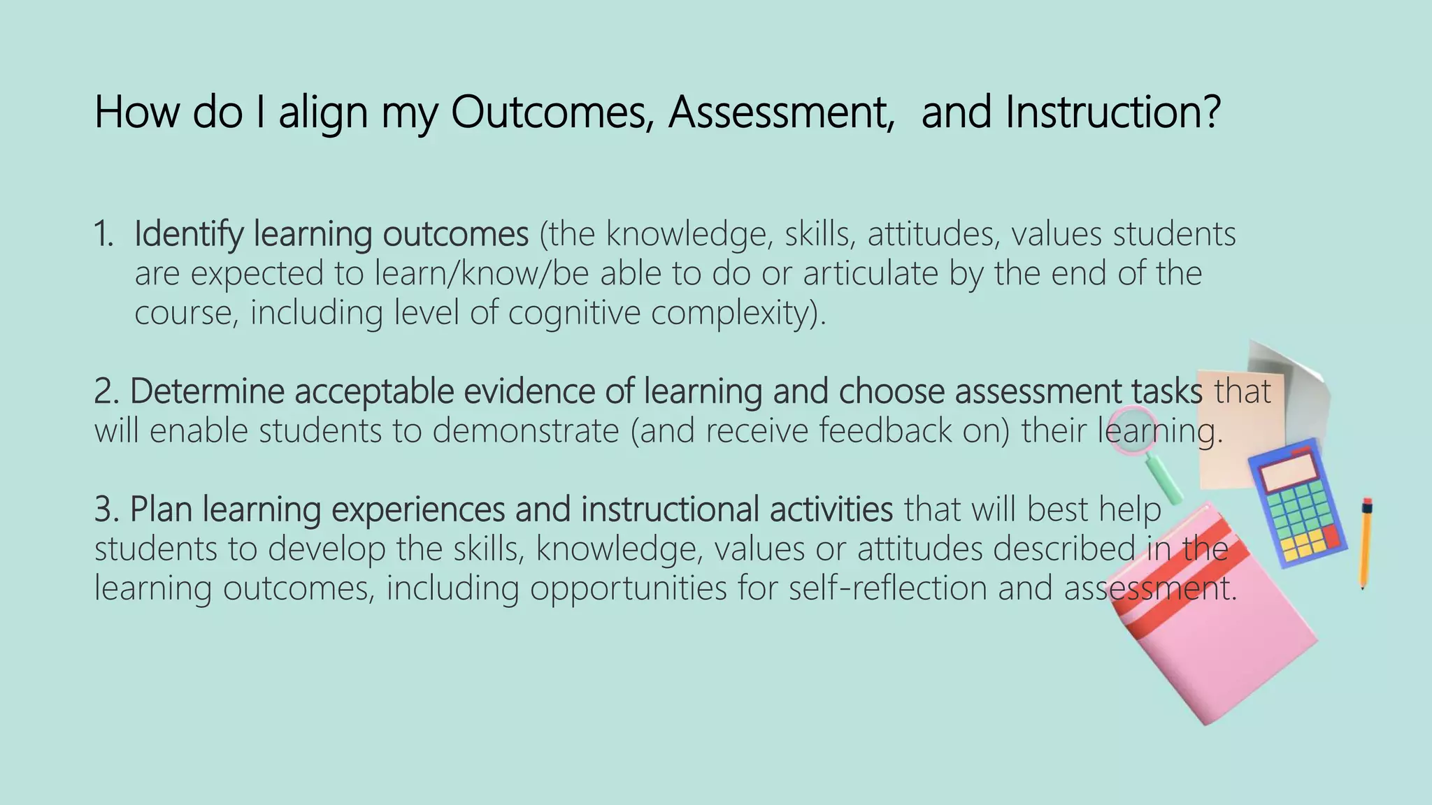 REPORT-Aligning Learning Outcomes, Learning Activities and Assessment.pptx