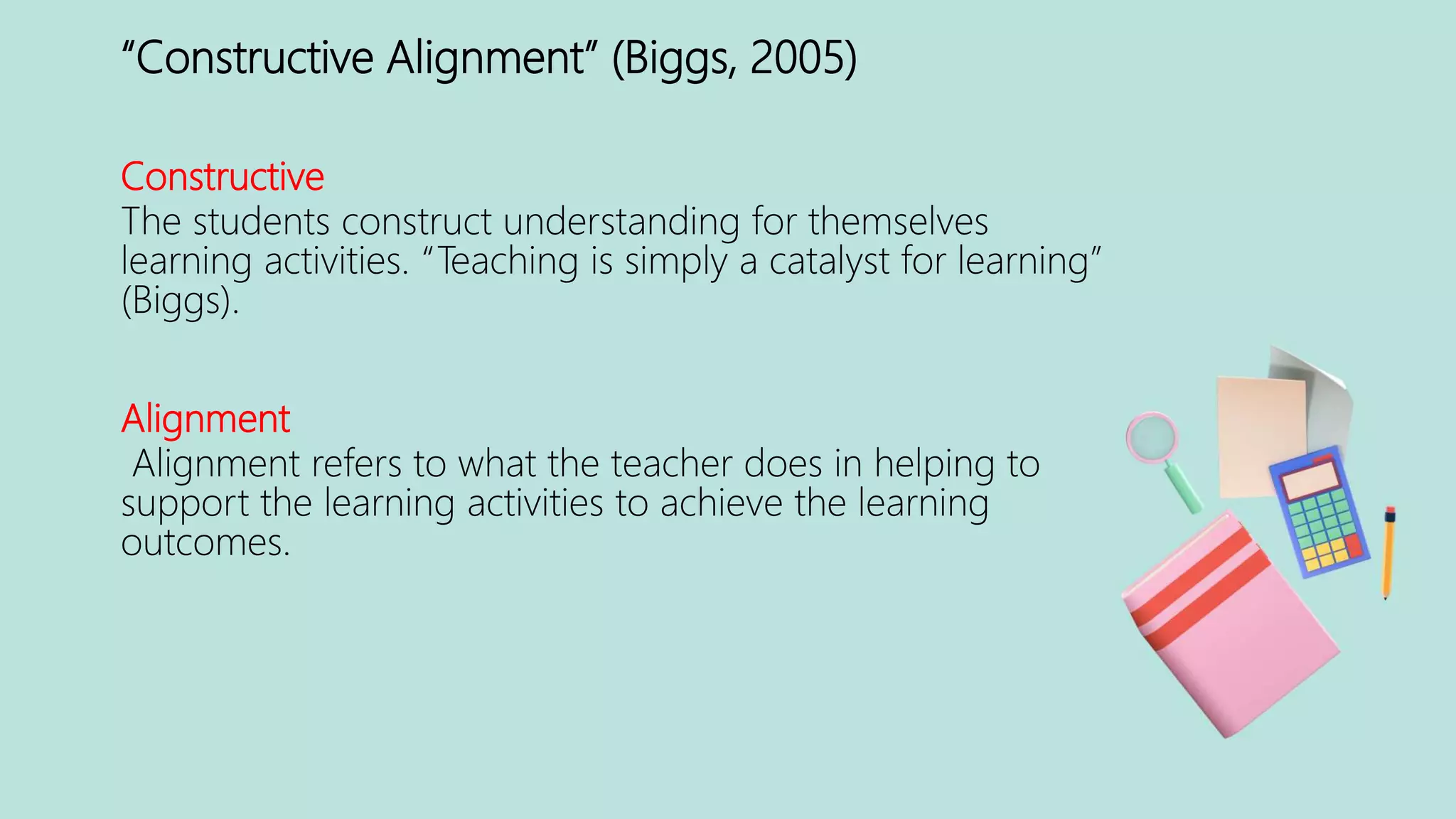 REPORT-Aligning Learning Outcomes, Learning Activities and Assessment.pptx