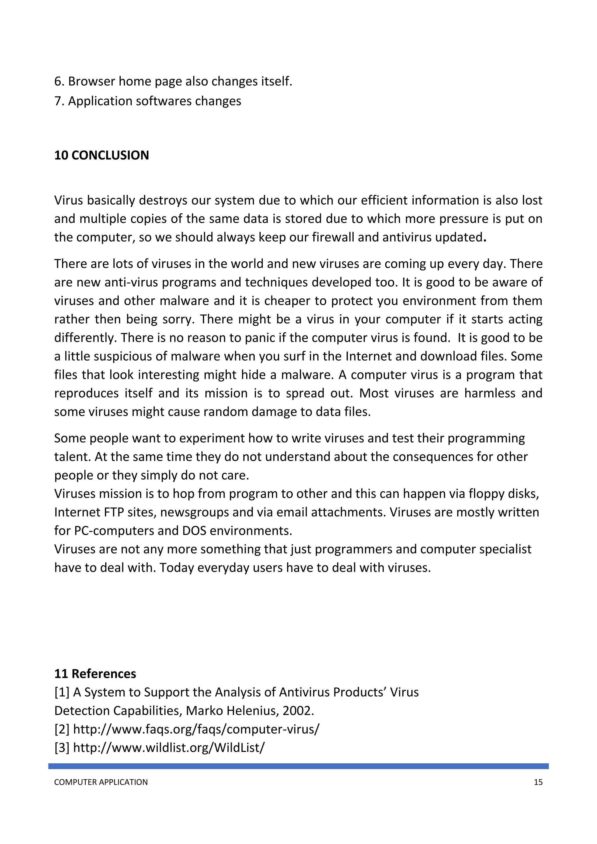 computer virus Report | PDF