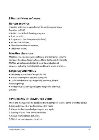 computer virus Report | PDF