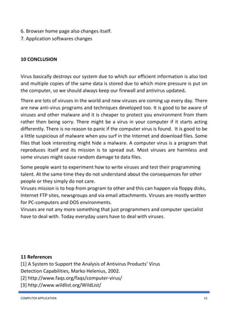 computer virus Report | PDF